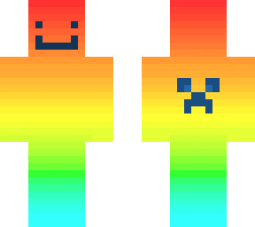 Rainbow Noob Minecraft Skins