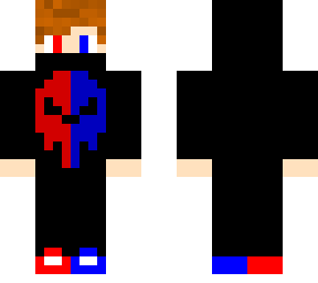 Cool gamer boy red and blue | Minecraft Skin