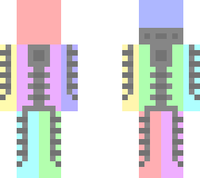 Multicolor Metal Exoskeleton Skin | Minecraft Skin