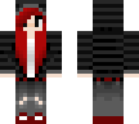 red emo/scene girl | Minecraft Skin