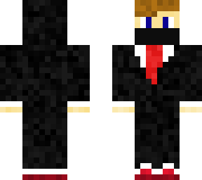 Red Tie with Black Mask | Minecraft Skin