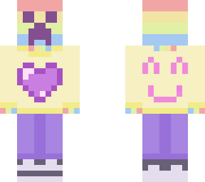 creeper purple heart | Minecraft Skin