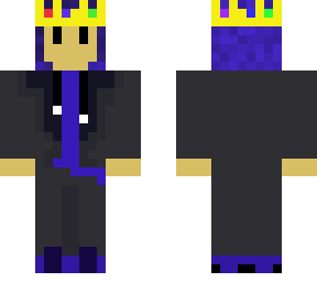 blue hoodie crown + suit | Minecraft Skin