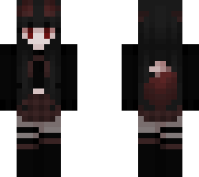 anime dog girl puppy emo dark goth gothic | Minecraft Skins