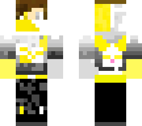 yellow and white gamer boy | Minecraft Skin