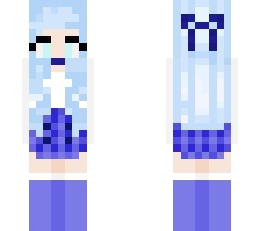 Cute Modern Light Blue Girl | Minecraft Skin