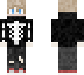 Skeleton Hoodie Boy | Minecraft Skin