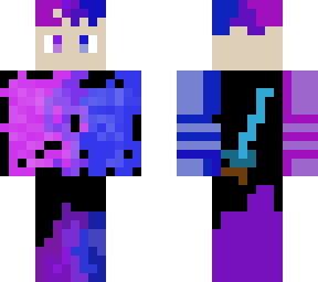 purple + blue fire | Minecraft Skin