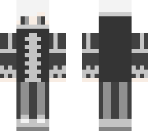 gray skeleton boy | Minecraft Skin