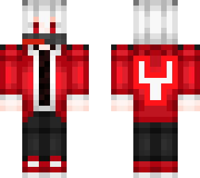 Red Gamer with headphones and a mask | Minecraft Skin