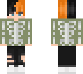 halloween green boy skeleton | Minecraft Skins