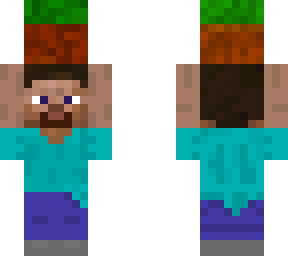 baby steve holding dirt block | Minecraft Skin