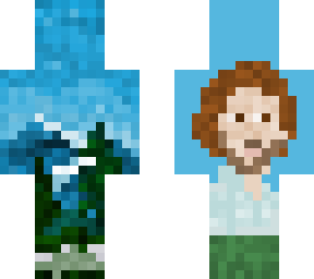 bob ross and bob ross painting | Minecraft Skin