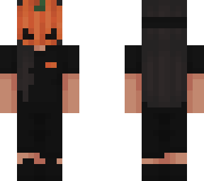 Halloween pumpkin mask girl | Minecraft Skin