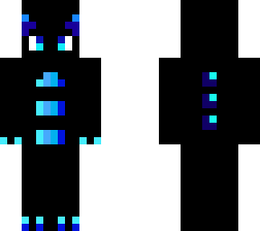 Fluffy Black Dragon | Minecraft Skin