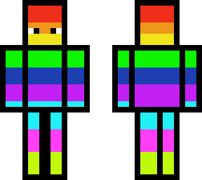 rainbow skin minecraft | Minecraft Skin