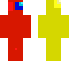 red/green/light blue and yellow minecraft player | Minecraft Skin