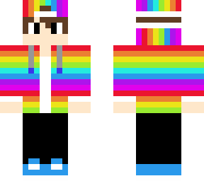 Cool Rainbow Boy | Minecraft Skin