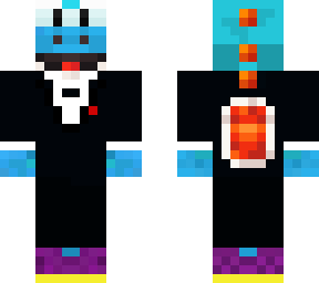 Light Blue Yoshi Tuxedo | Minecraft Skin