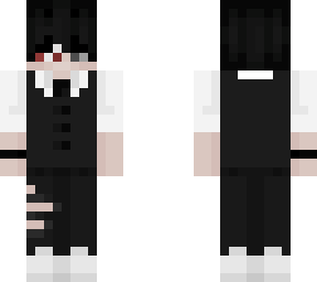 boy in suit with bloody eyepatch | Minecraft Skin