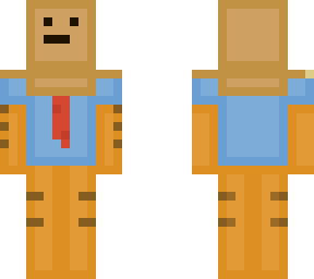 Cardboard Hat Cat | Minecraft Skin