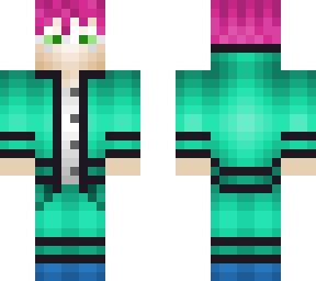 Kusuo Saiki (transparent glasses in game) | Minecraft Skin
