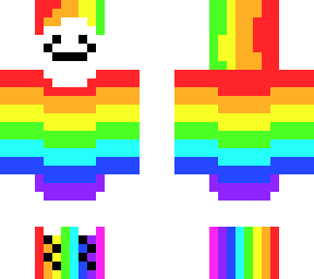 neon rainbow smile poorlymade | Minecraft Skins
