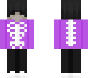 y2k purple skeleton hoodie eboy | Minecraft Skin