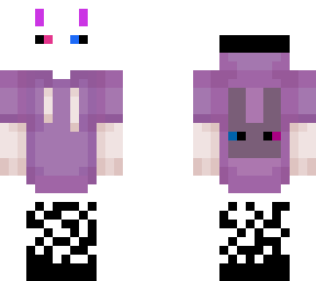 Bunny mask and puple | Minecraft Skin