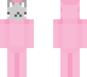 Cat Bear Pink Cute Matching Minecraft Skins