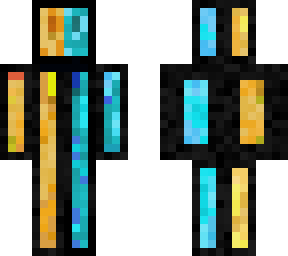half fire half water | Minecraft Skin