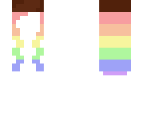 Pastel Rainbow Hair Base | Minecraft Skin
