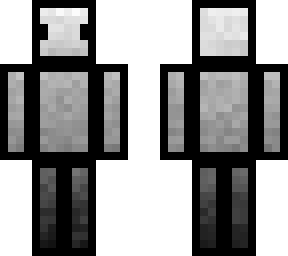 white faded with borders | Minecraft Skin