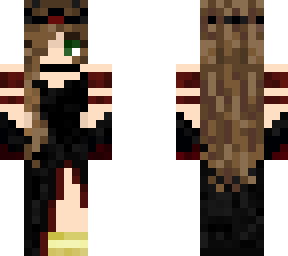 Black and red queen dress | Minecraft Skin