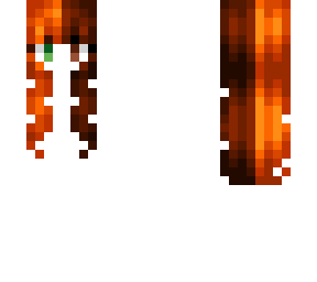 Female HB - Halloween Brown Split Orange | Minecraft Skin