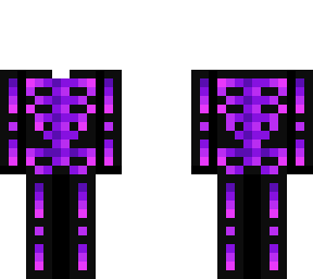 purple neon skeleton | Minecraft Skins