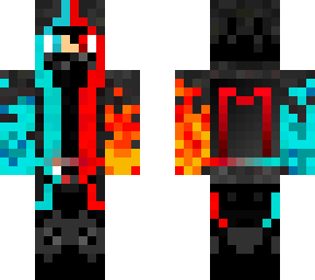 fire and water armor | Minecraft Skin