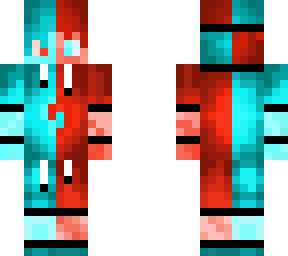 half red half light blue | Minecraft Skin