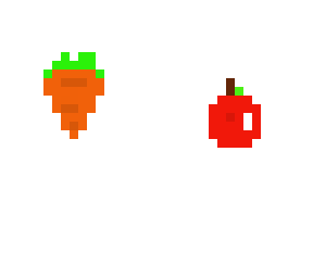 Minecraft Carrot Pixel Art