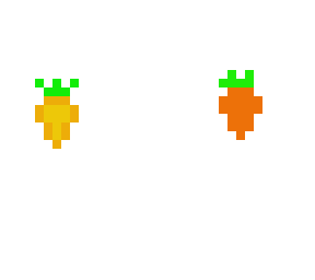 Carrot and golden carrot pixel art | Minecraft Skin