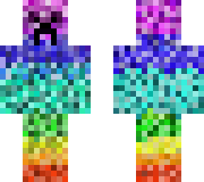Rainbow Gamer Creeper | Minecraft Skin