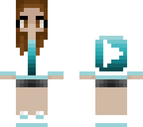 YouTuber girl - blue | Minecraft Skin