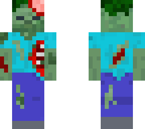 Bitten zombie skin for spooky,scary Halloween ! | Minecraft Skin