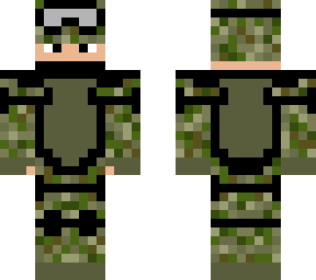 Full body armor multicam military combat uniform | Minecraft Skin