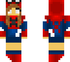 halloween spider man hoodie girl | Minecraft Skin