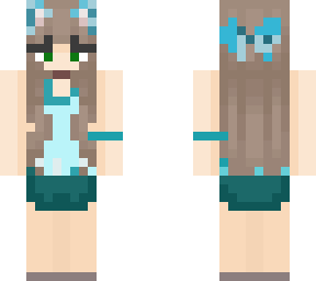 Arisita vestida de azul turquesa | Minecraft Skin