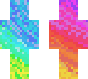 Colorful front and back with white sides | Minecraft Skin