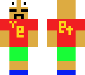 Mr. Mustache in a Yeet shirt | Minecraft Skin