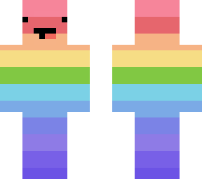 Rainbow Minion (but with derp face) | Minecraft Skin