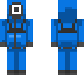 blue squid game guard | Minecraft Skin